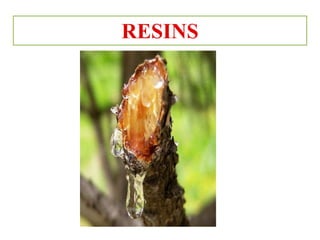 RESINS | PPTX | Chemistry | Science