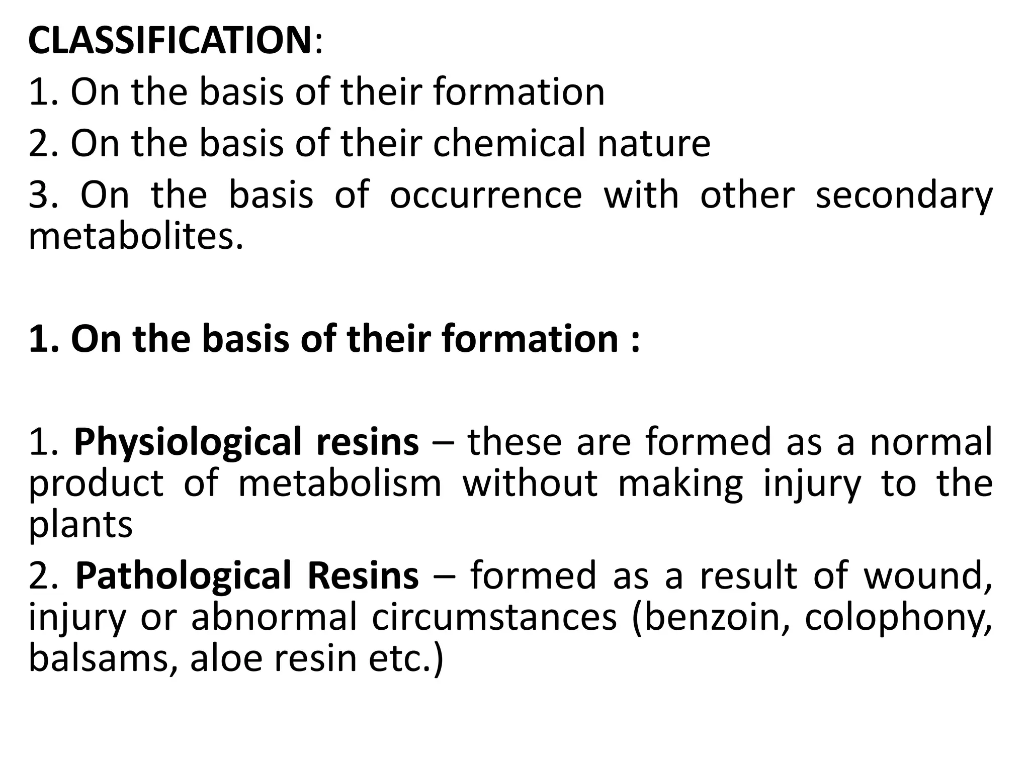 Resins | PPTX