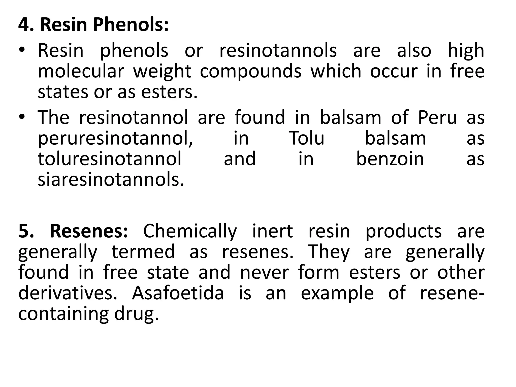 Resins | PPTX