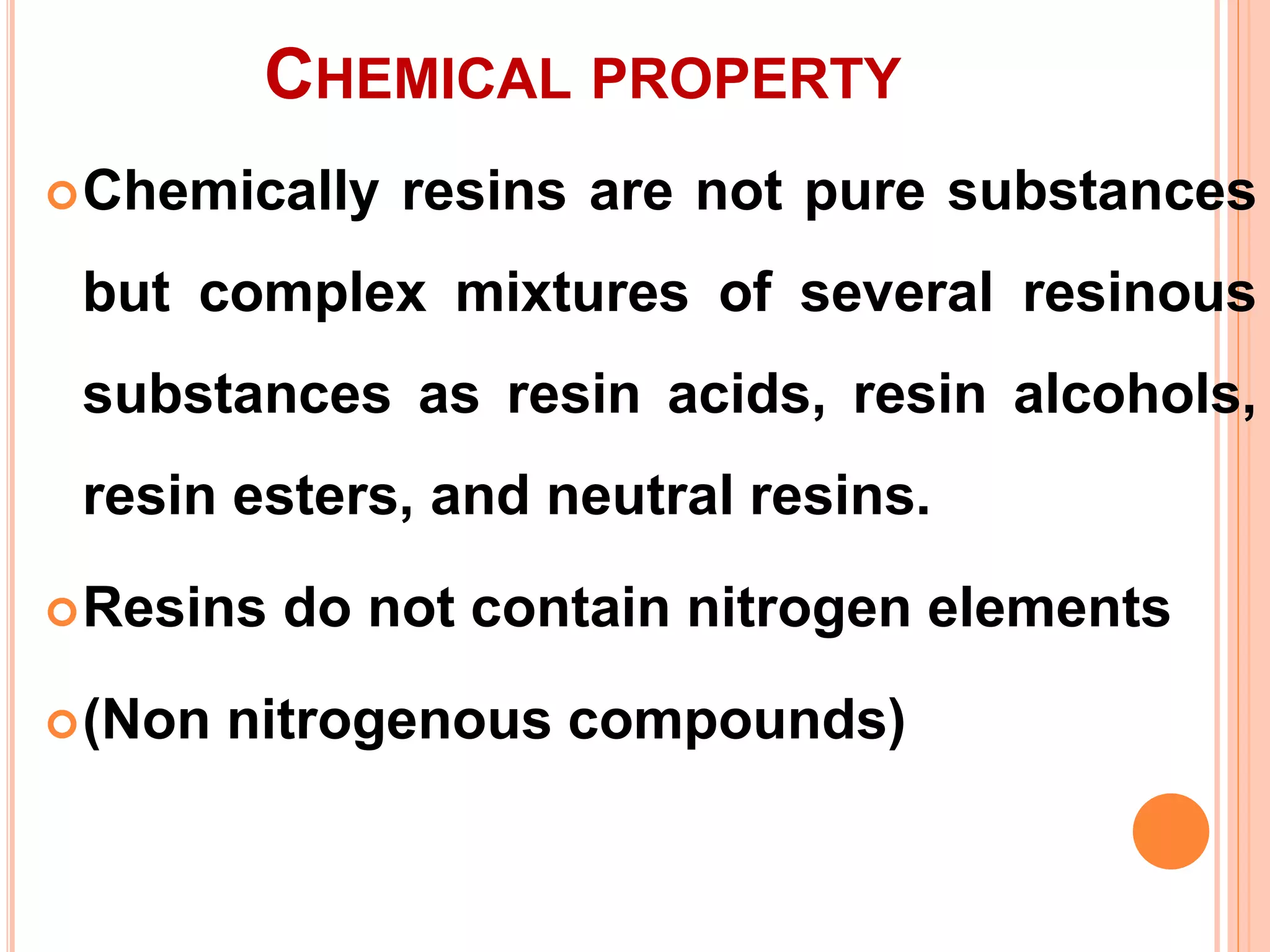 Resins and resin combinations | PPT