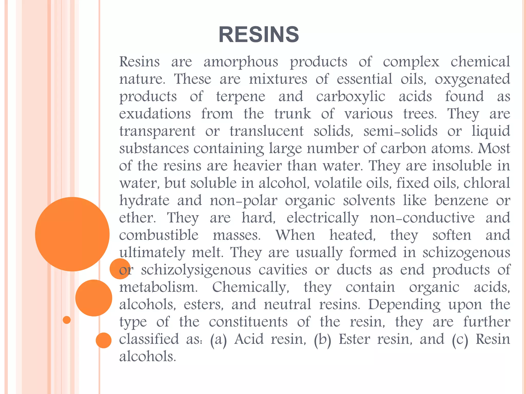 Resins and resin combinations | PPTX
