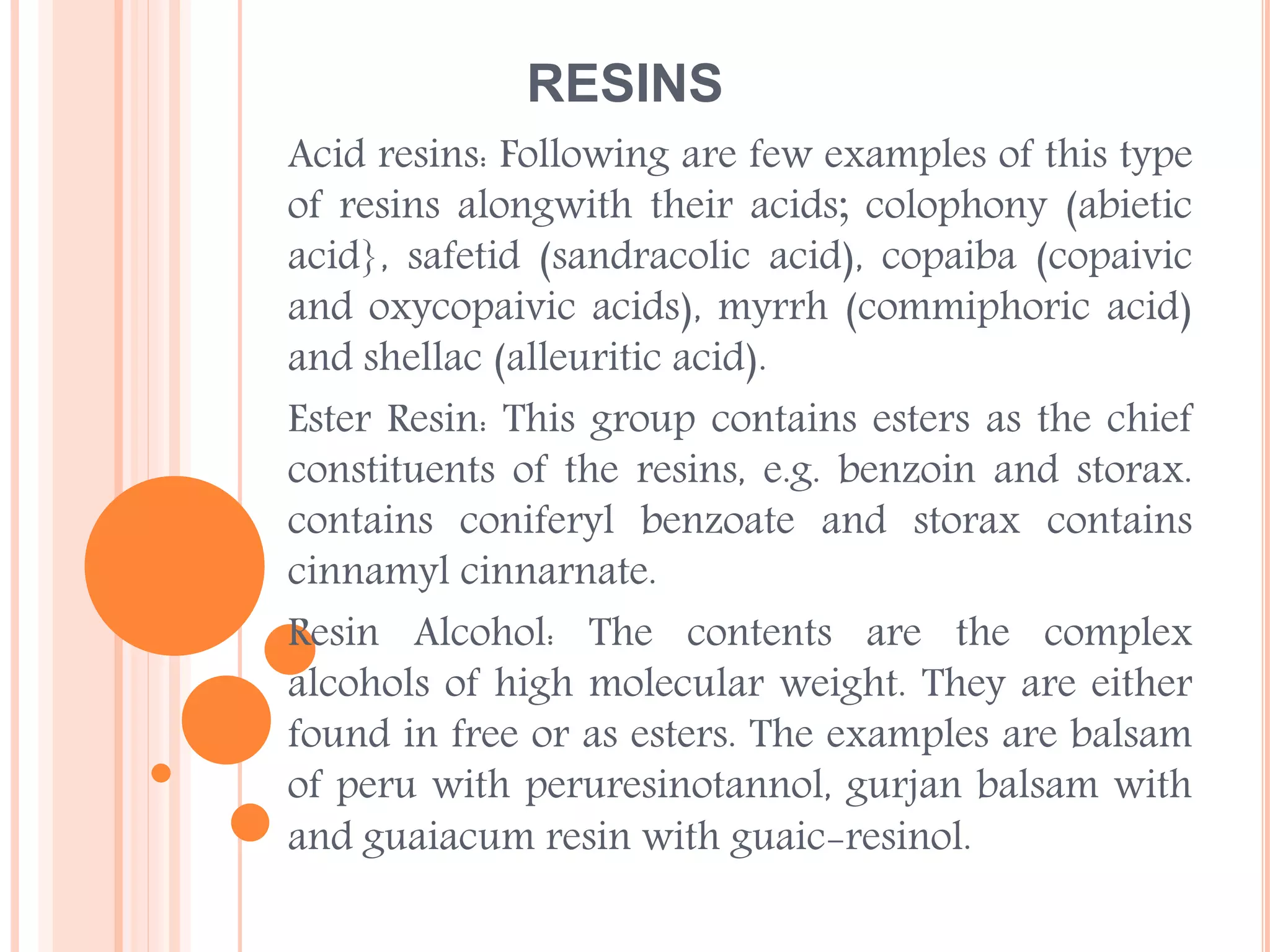 Resins and resin combinations | PPTX