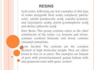 Resins and resin combinations | PPTX