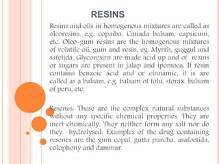 Resins and resin combinations | PPTX