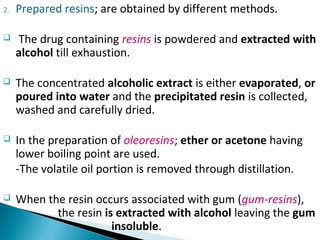 Resins - General Consideration | PPT
