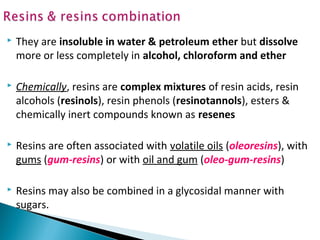 Resins - General Consideration | PPT