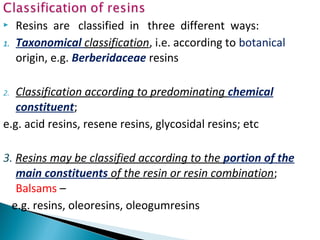 Resins - General Consideration | PPT