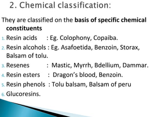 Resins - General Consideration | PPT