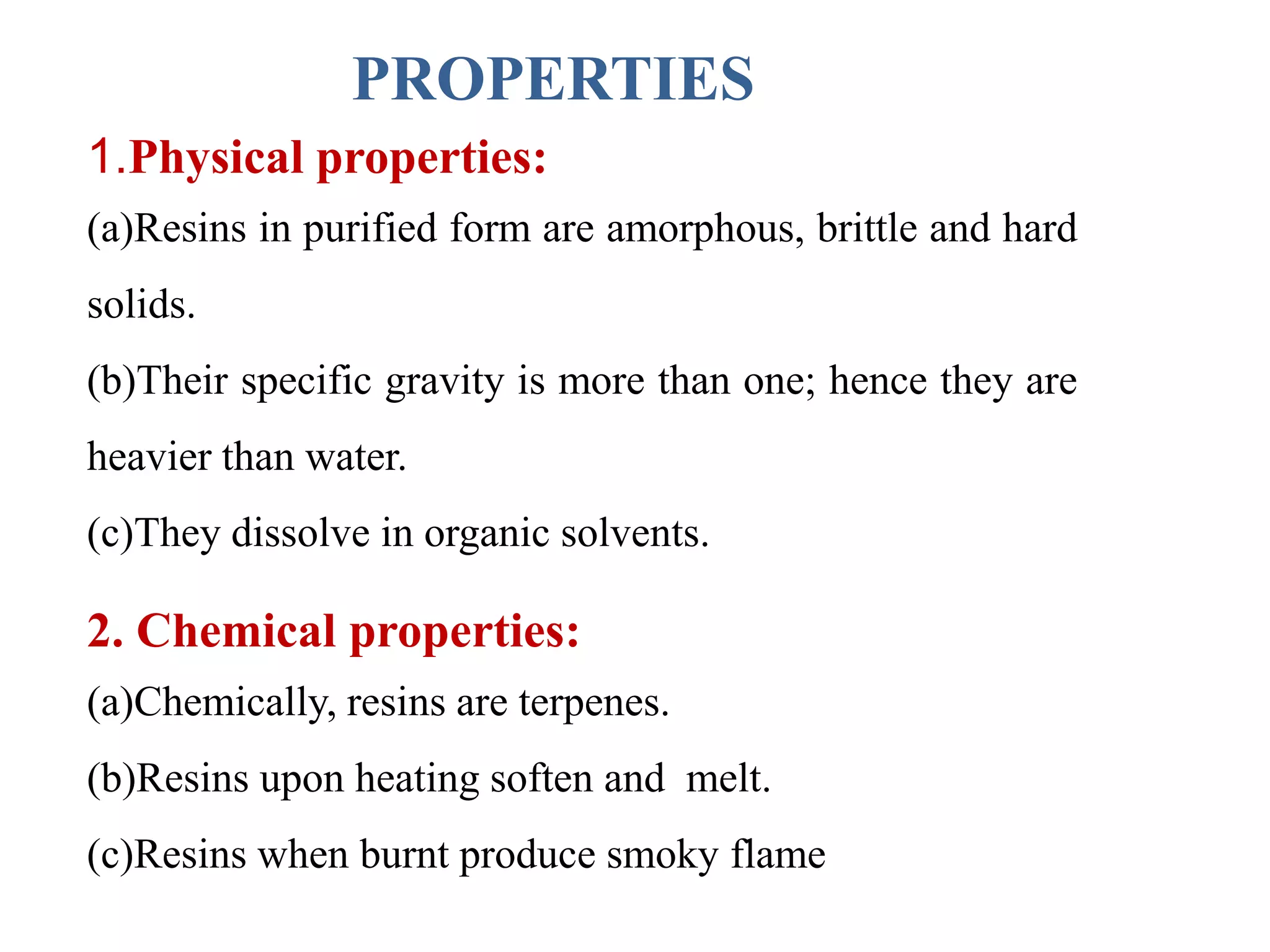 Resins | PPTX