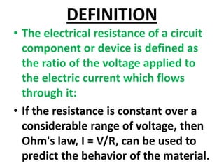 Electric Resistance