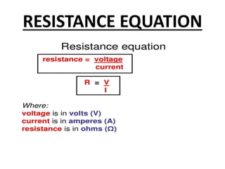 Electric Resistance Formula