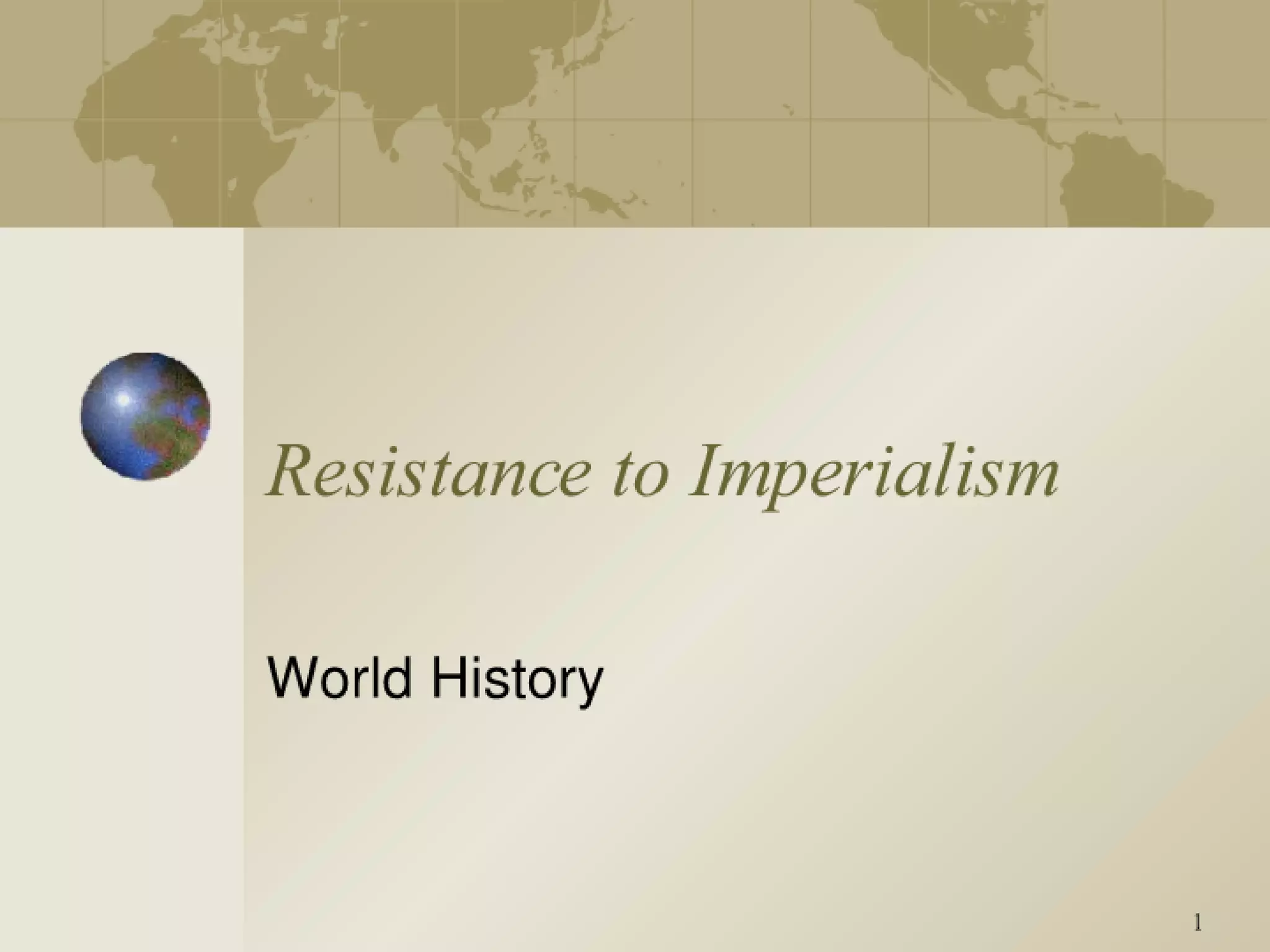 Resistance to Imperialism | PDF