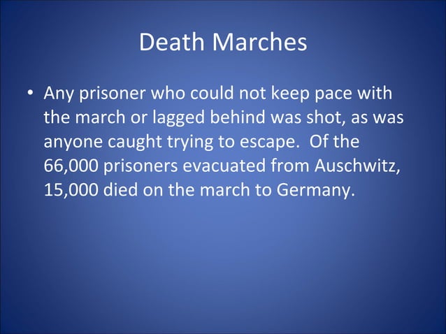 Resistance And Death Marches | PPT