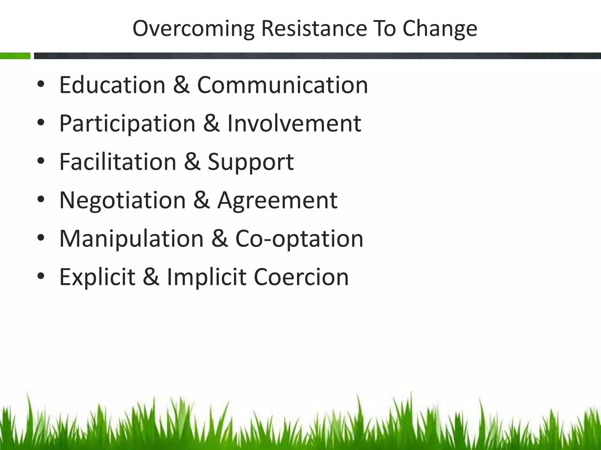 Resistance and types of resistance to change | PPTX
