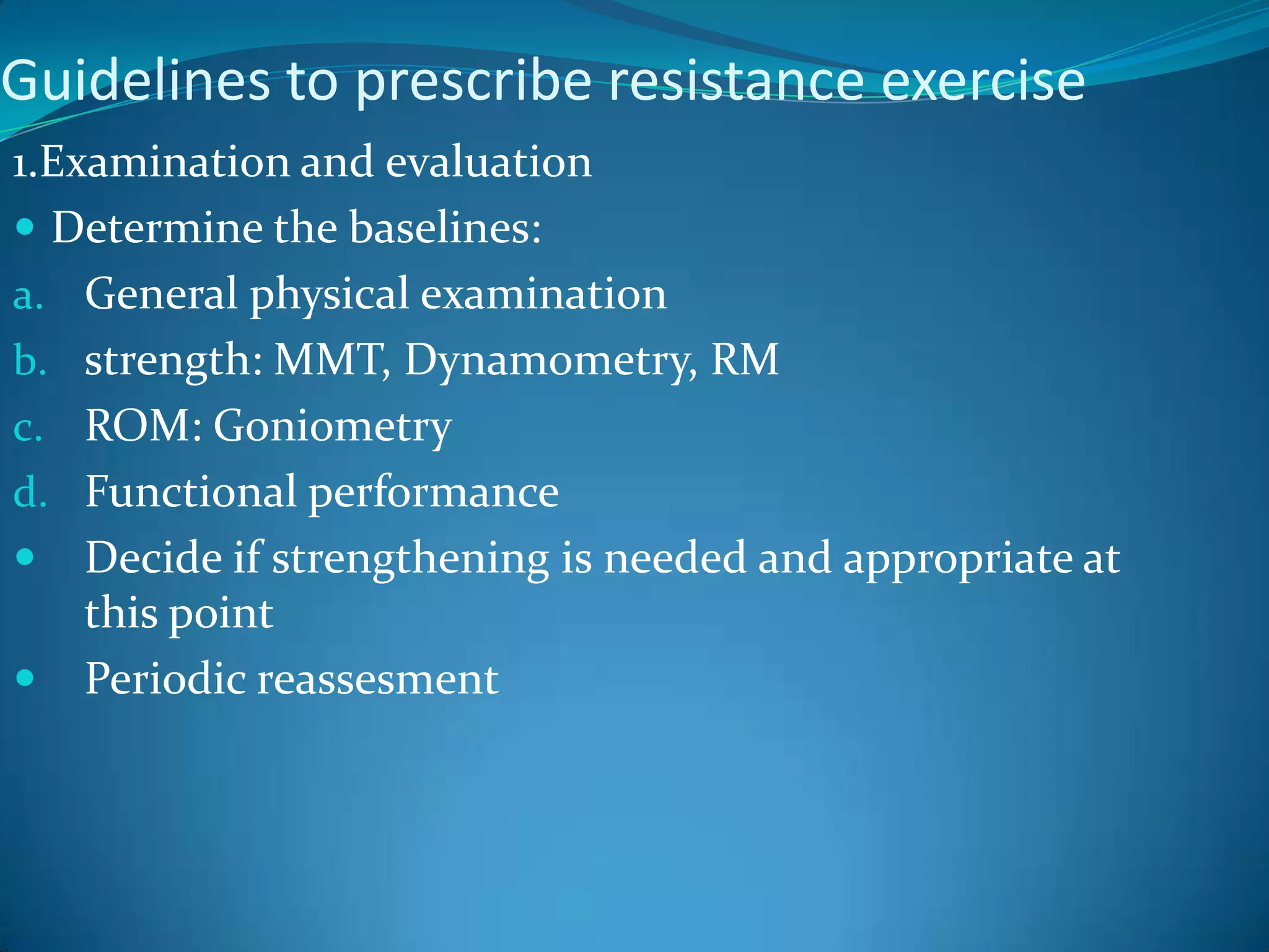 Resistance exercise | PPTX
