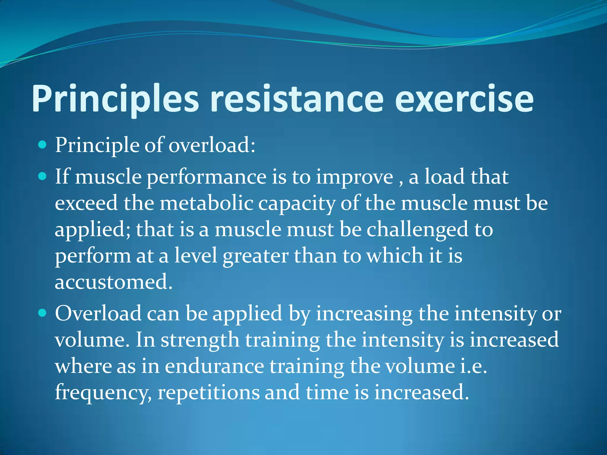 Resistance exercise | PPTX