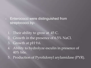 Resistance in enterococci | PPTX
