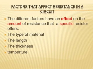 Resistance lesson 1 | PPTX