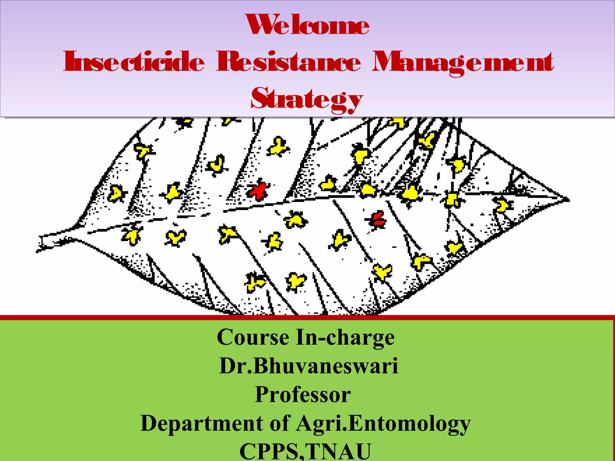 INSECTICIDE RESISTANCE MANAGEMENT STRATEGY-NAIK | PPT