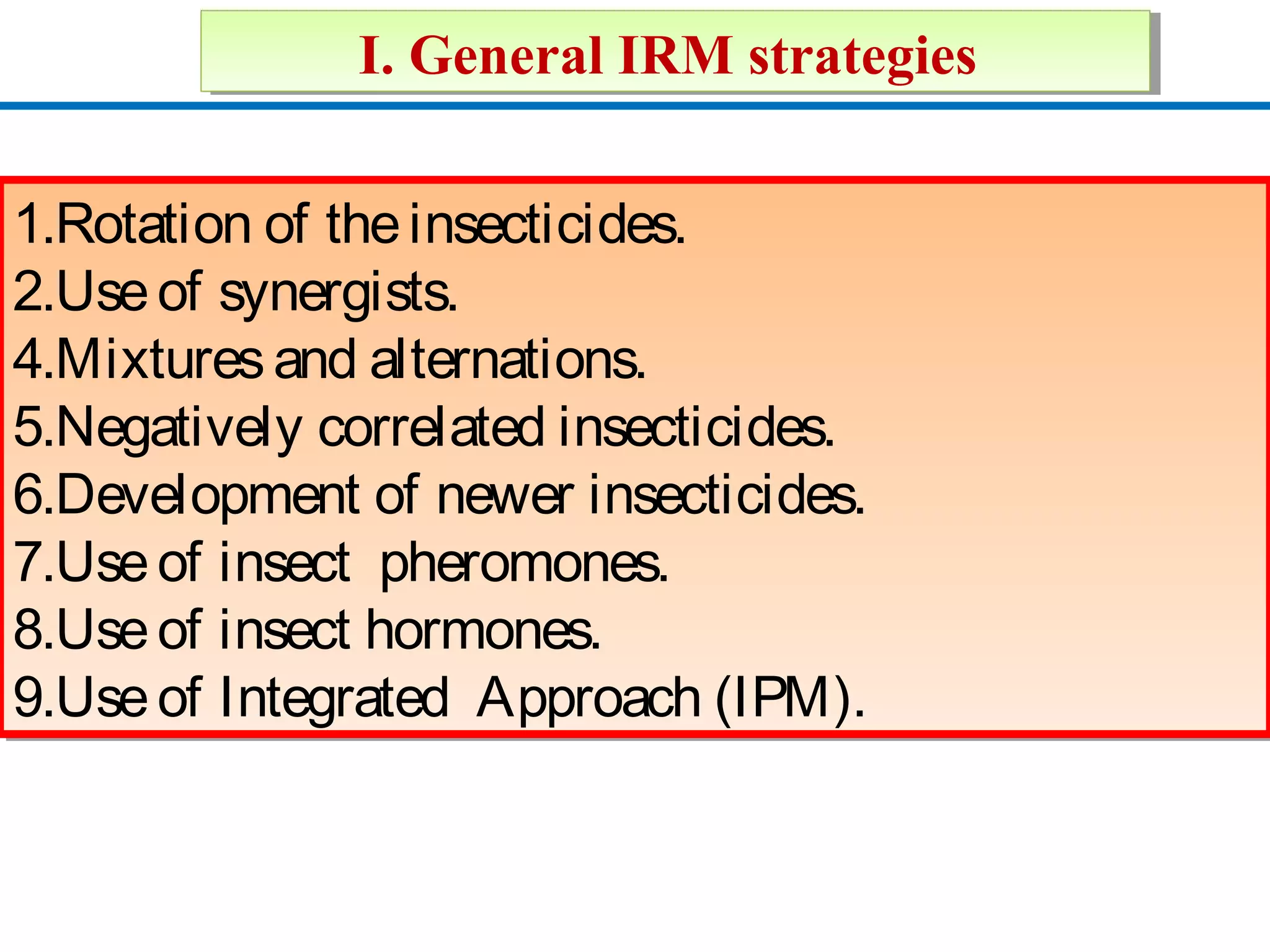 INSECTICIDE RESISTANCE MANAGEMENT STRATEGY-NAIK | PPT
