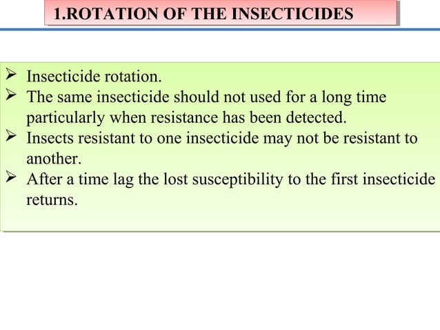 INSECTICIDE RESISTANCE MANAGEMENT STRATEGY-NAIK | PPT
