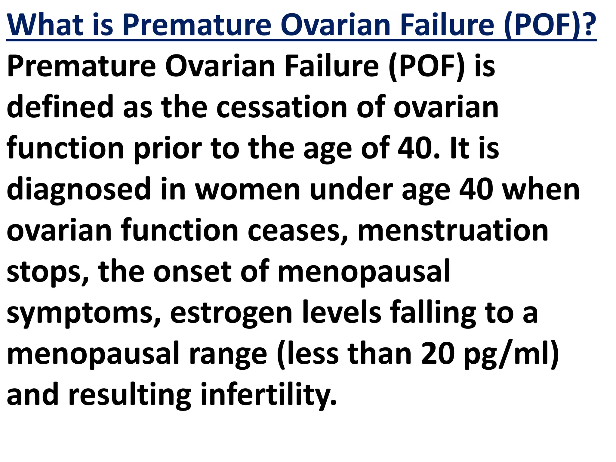 Resistance ovarian syndrome and premature menopause | PPTX