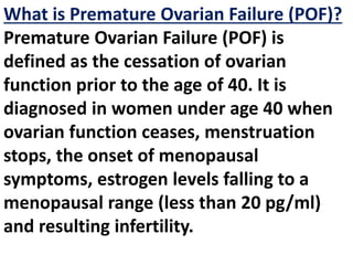 Resistance ovarian syndrome and premature menopause | PPTX