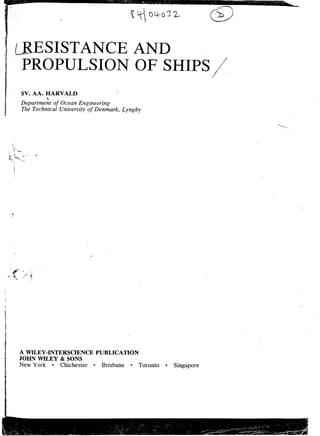 Resistance & propulsion harvald | PDF