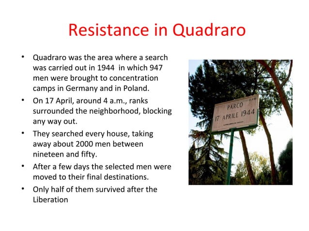 Resistance rome | PPT