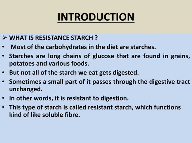 Resistance starch presentation | PPTX | Endocrine and Metabolic ...