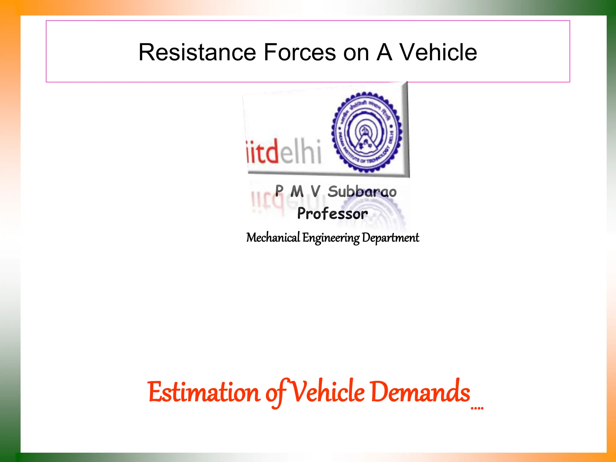 Resistances to vehicle motion.ppt