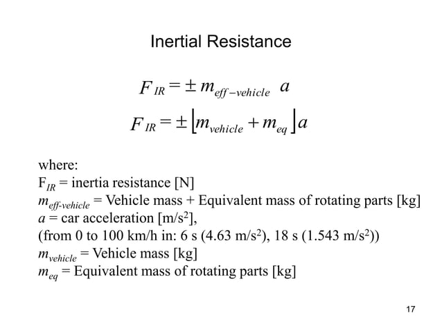 Resistances to vehicle motion.ppt