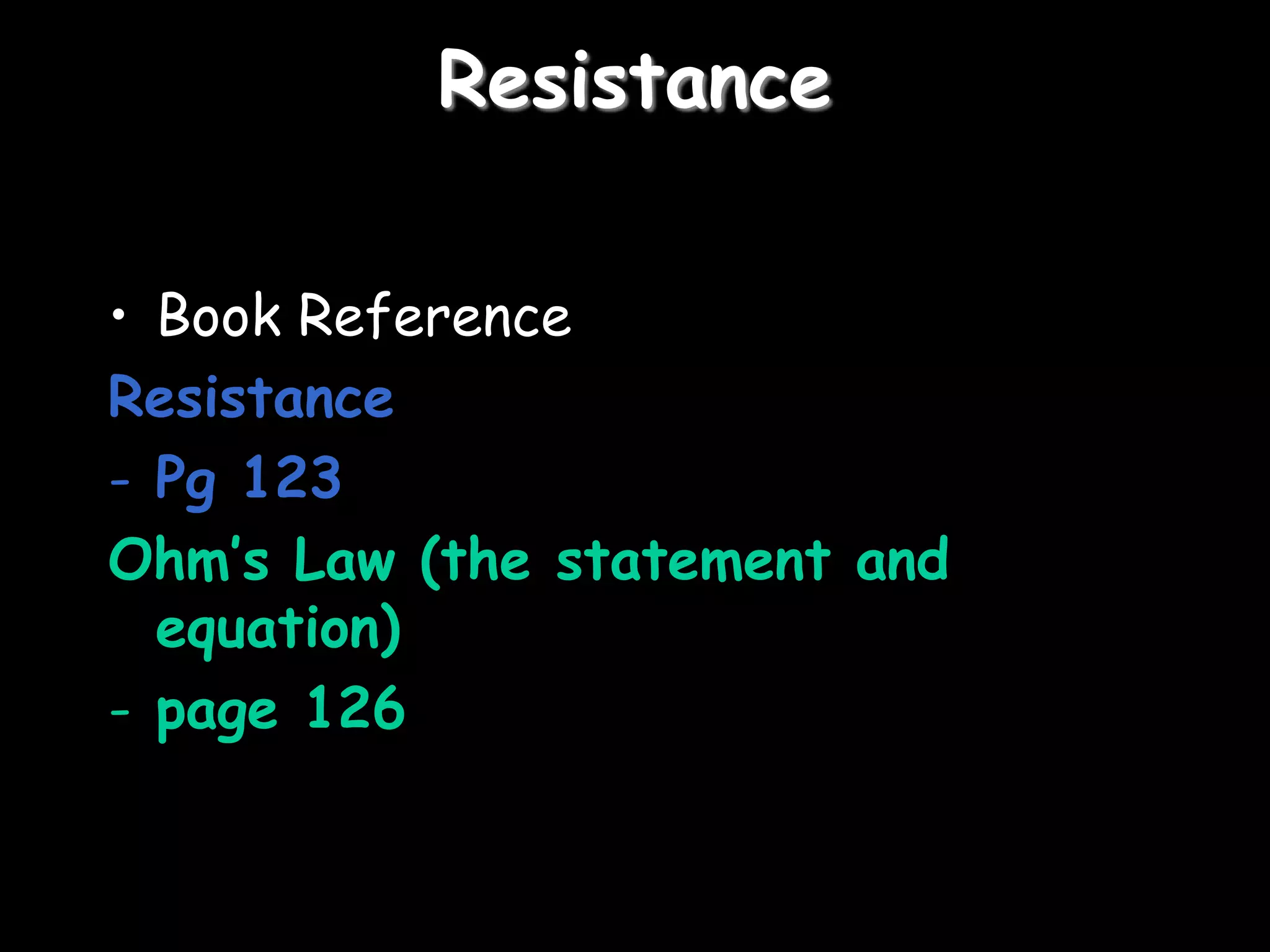 Resistance | PPT
