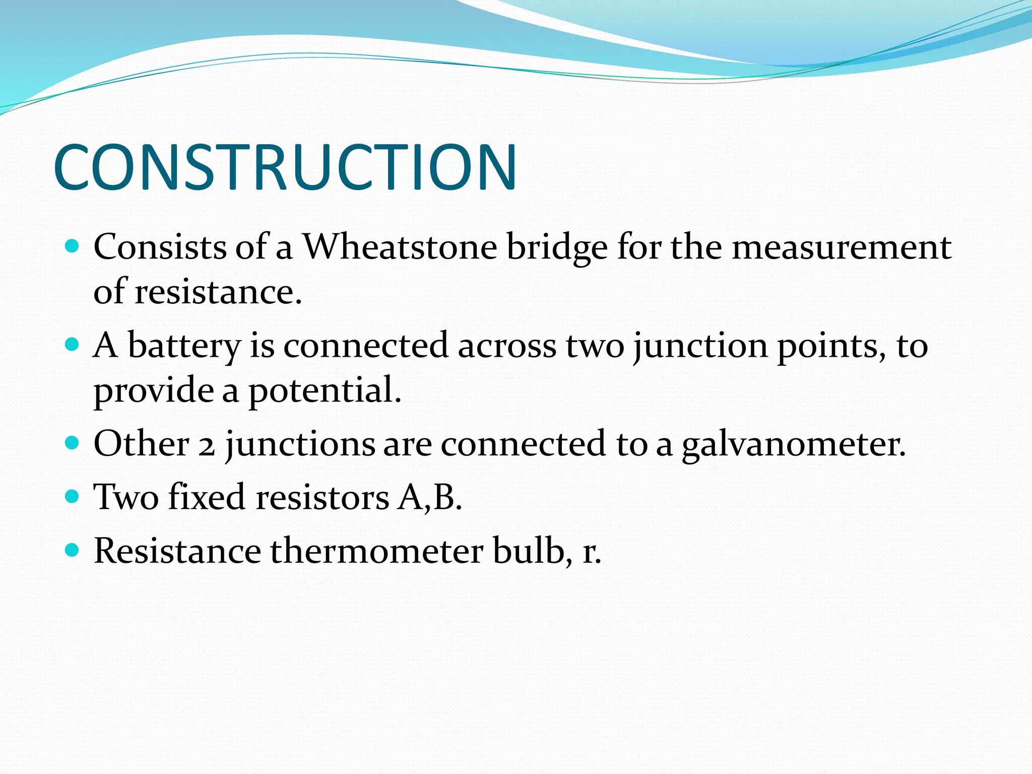 Resistance thermometer circuit | PPTX
