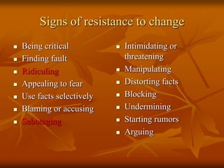 Resistance to change | PPTX