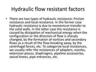Resistance to flow | PPTX