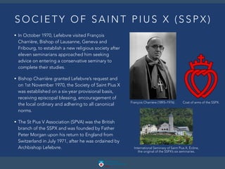 Resistance to the Second Vatican Council: The Spread of Unauthorised ...