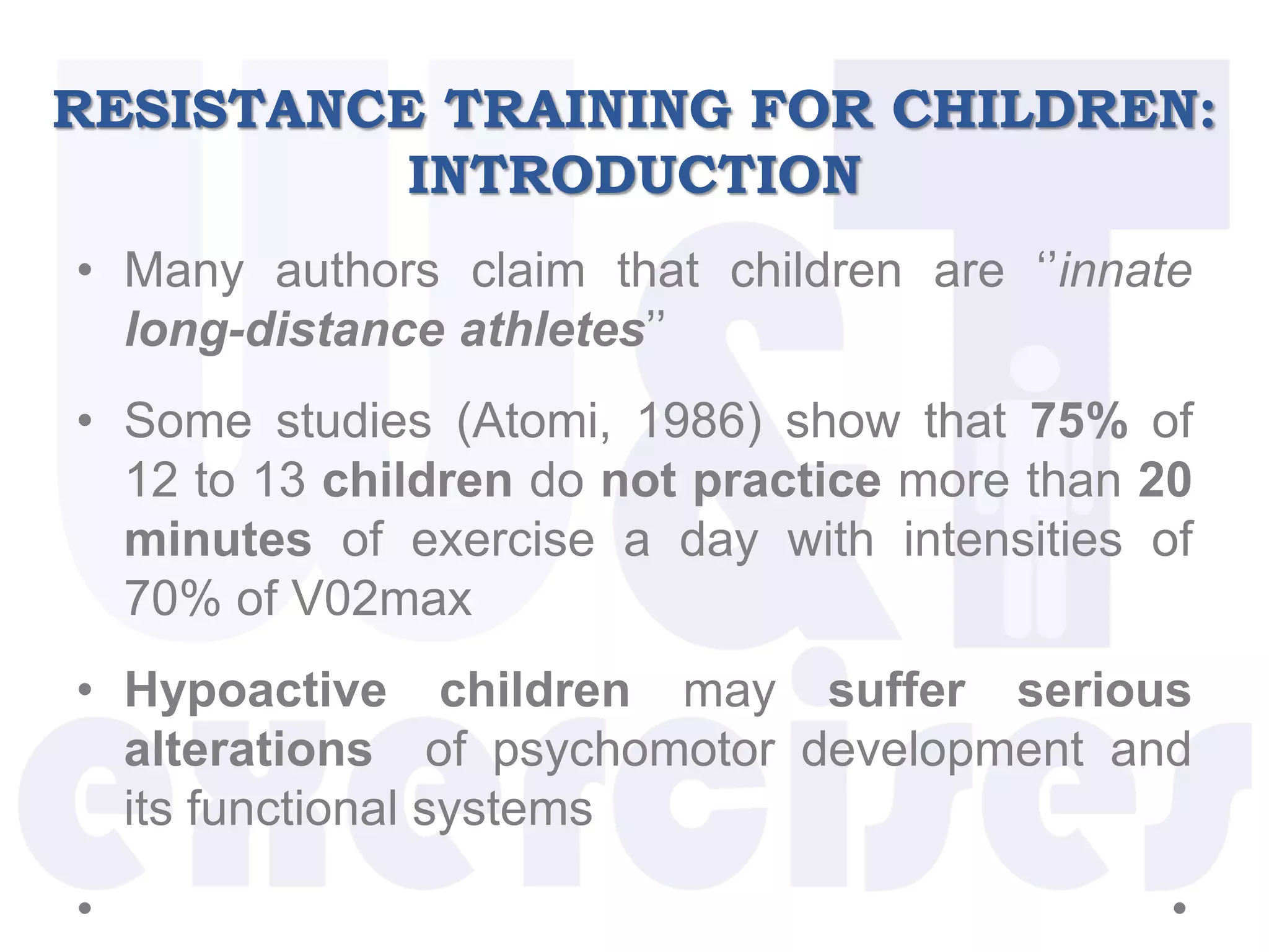 Resistance training for children | PPTX | Children\'s Health | Healthy ...