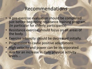 The Use of Resistance Training in the Prevention and Treatment of ...