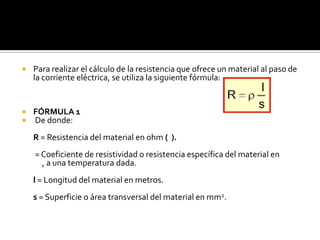 Resistencia electrica Proyecto de Aula | PPTX
