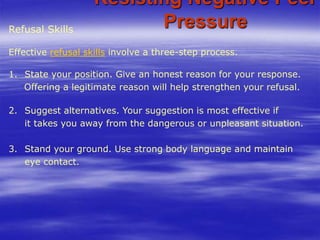 RESISTING-PEER-PRESSURE: A complete guide to holistic development.ppt