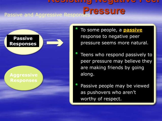 RESISTING-PEER-PRESSURE: A complete guide to holistic development.ppt