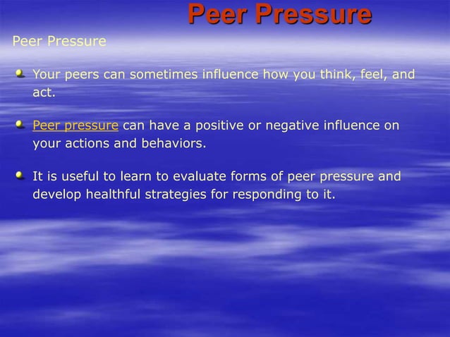 RESISTING-PEER-PRESSURE: A complete guide to holistic development.ppt