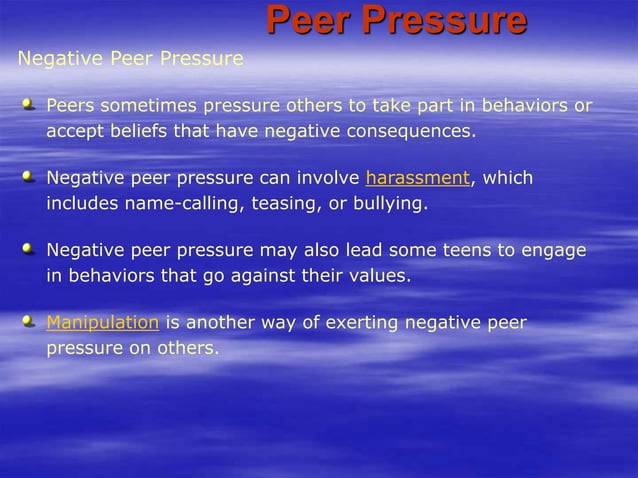 RESISTING-PEER-PRESSURE: A complete guide to holistic development.ppt