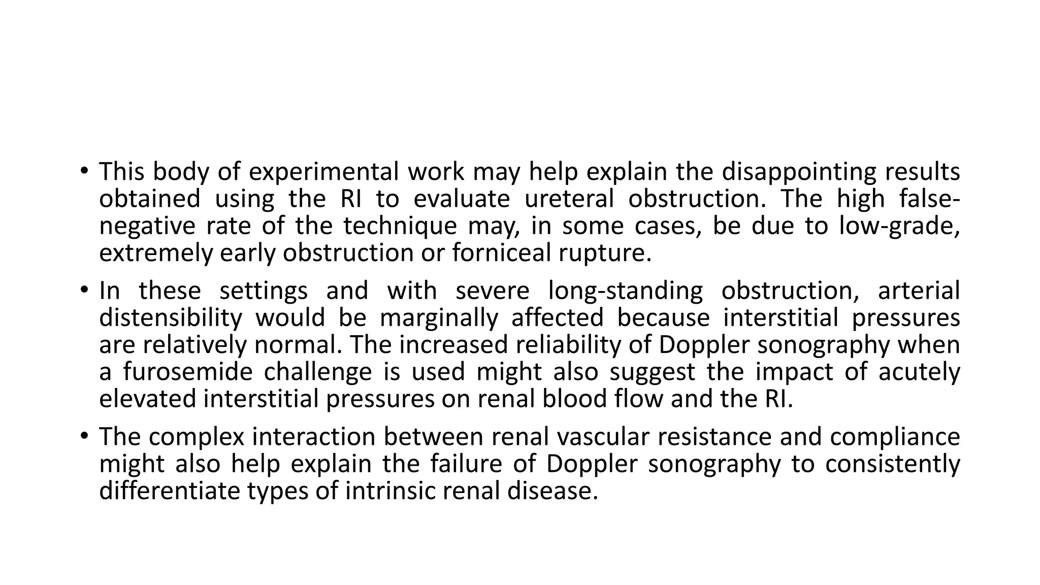 Resistive index and its applications in Urology | PPTX
