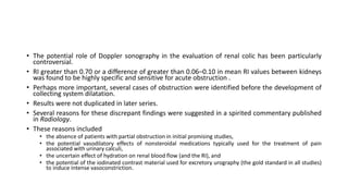 Resistive index and its applications in Urology | PPTX