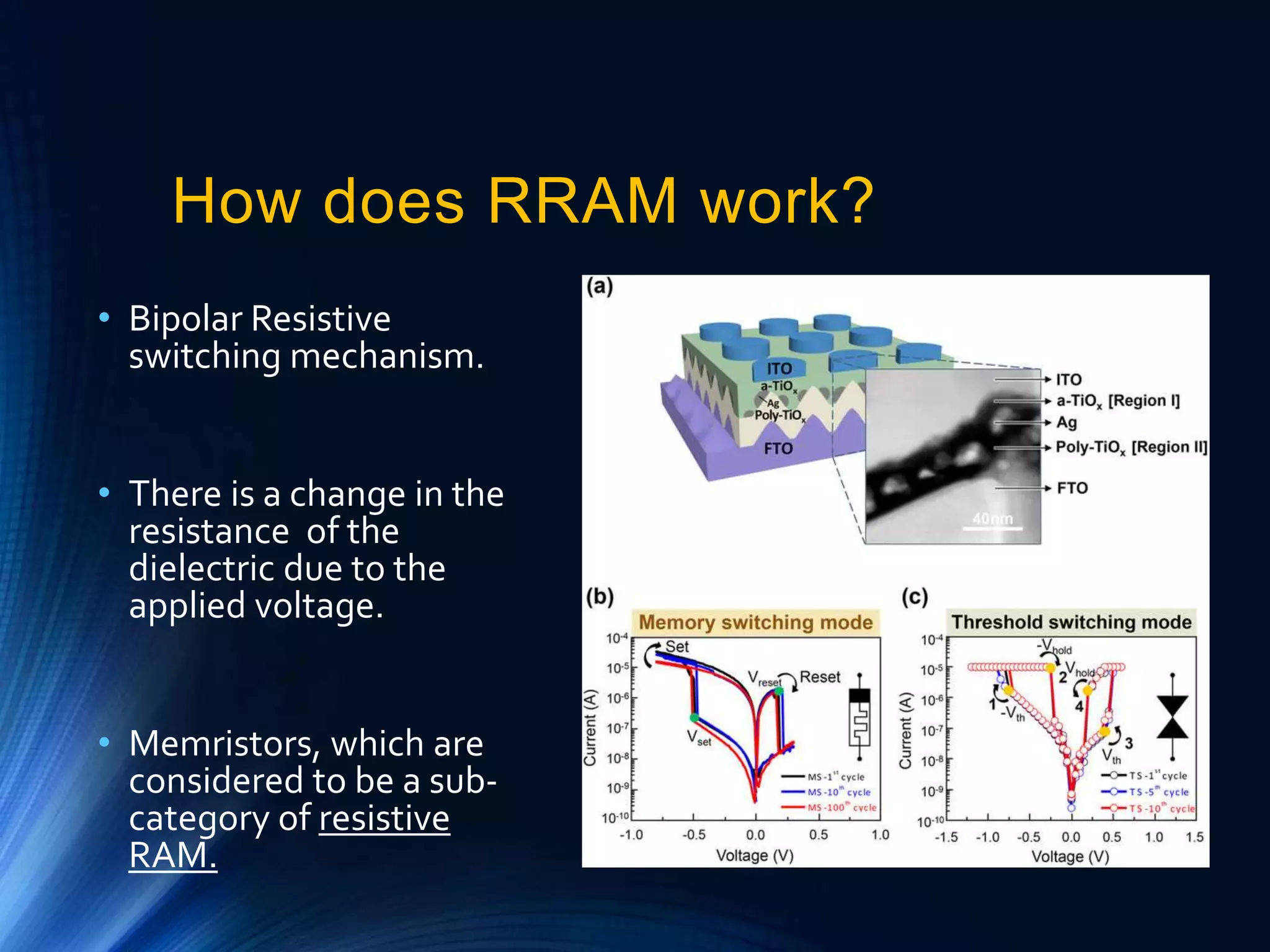 Resistive RAM using Nanomaterials | PPTX