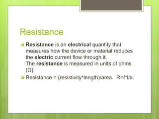 Principle behind resistive sensors. | PPTX