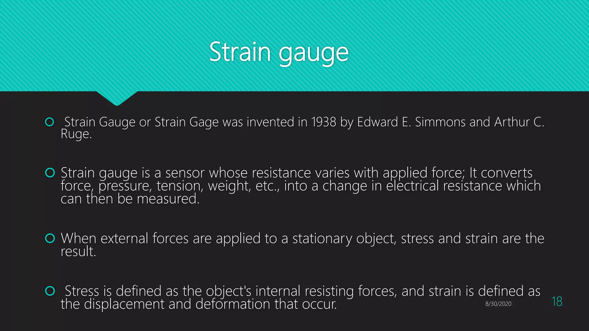 Resistive transducers and Strain Gauge | PPTX