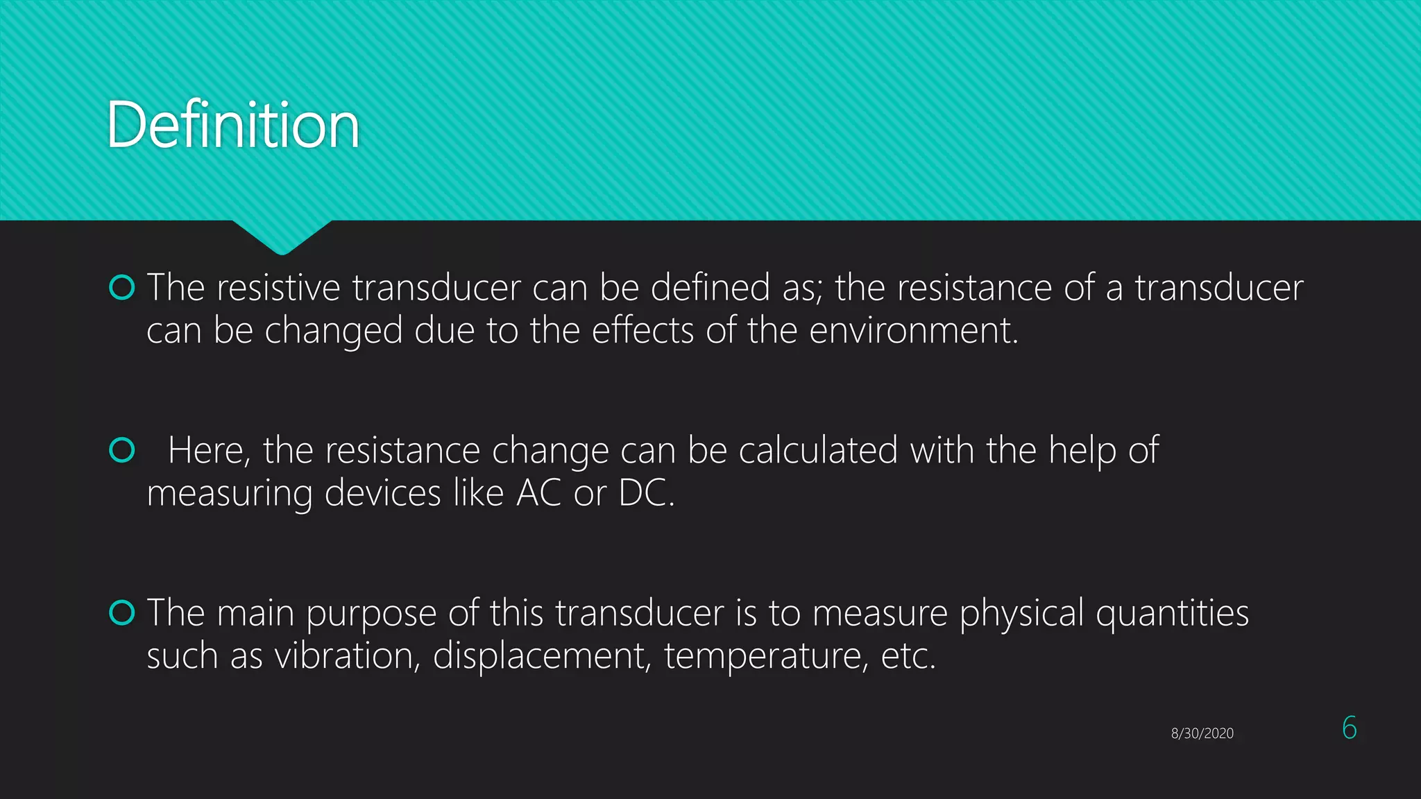 Resistive transducers and Strain Gauge | PPTX